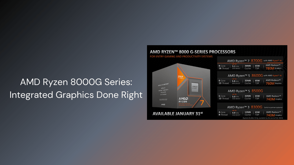AMD Ryzen 8000G Series Review Canada 2026 — Integrated Graphics Done ...