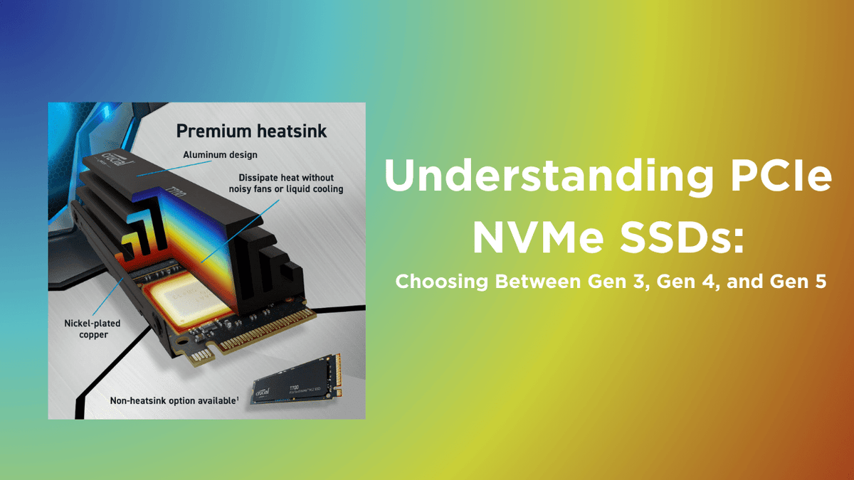 Understanding PCIe NVMe SSDs: Choosing Between Gen 3, Gen 4, and Gen 5
